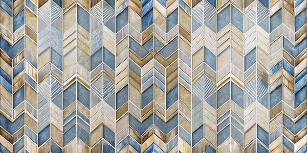 Azure Chevron Harmony – Artful_Wallpaper